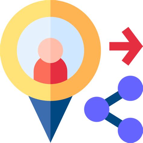 Share Location Basic Straight Flat Icon