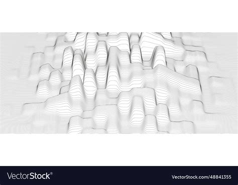 Abstract Background With Distorted Line Shapes Vector Image