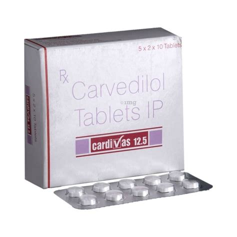 Carvedilol 125mg Cardivas 125mg Tablet 5210 Tablets