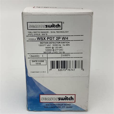 Two Pole Occupancy Sensor Switch