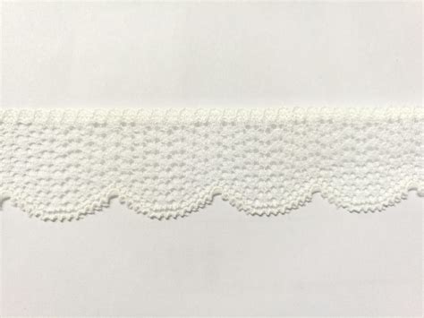 Nylon Stretch Lace Dl0118 White Per Meter Habby And Trims
