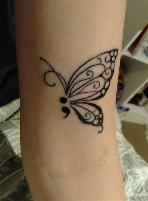 Semi Colon Butterfly Artofit