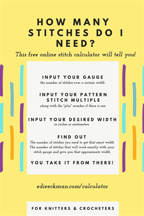 Online Stitch Multiple Calculator For Knitting And Crochet Edie Eckman