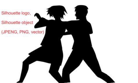 create silhouette realistic silhouette logo and silhouette object by