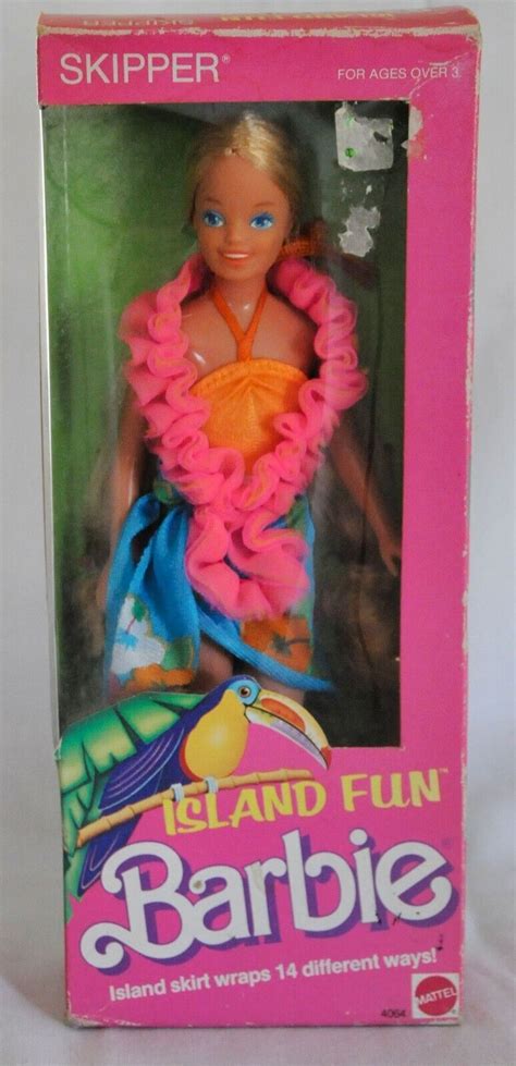 Vtg 1987 Mattel Barbie Island Fun Skipper Doll 4064 New Sealed Box