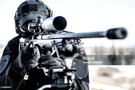 소총장착 경찰 Swat 저격 촬영 저격수에 대한 스톡 사진 및 기타 이미지 저격수 총격 동작 활동 소총 Istock