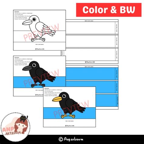 Crow Headband Craft Bird Craft Activity Farm Animal Hat By Anp Artroom