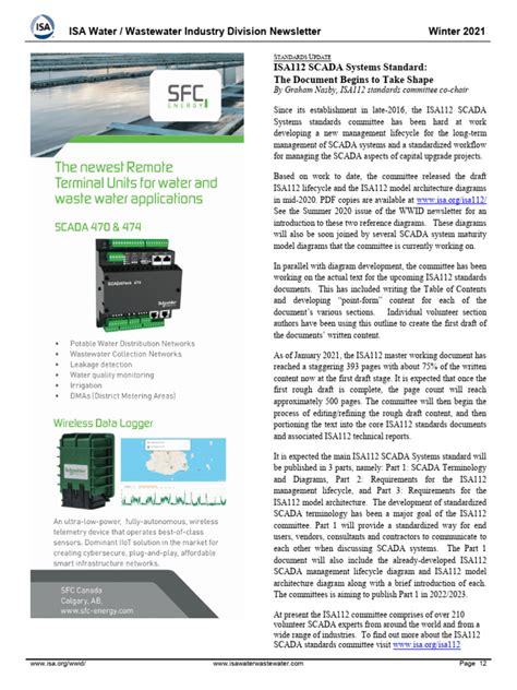 Isa112 Scada Standard Document Pdf Scada Computing