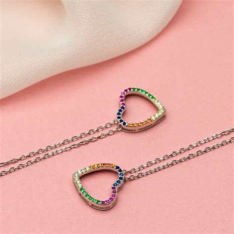 Colier De Argint Rainbow Love Mandala Fashion