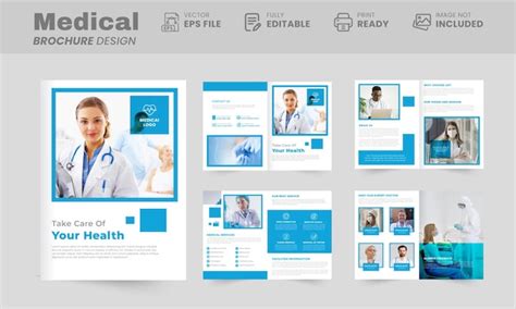 Premium Vector Medical Clinic Brochure Template Design 08 Pages