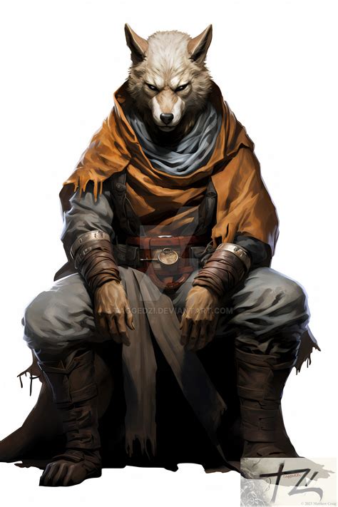 Male Wolf Shifter Monk 3 By Taggedzi On Deviantart