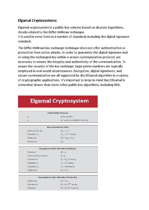 4 Elgamal Cryptosystems Elgamal Cryptosystems Elgamal Cryptosystem
