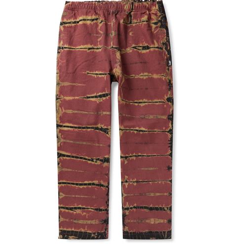 Stüssy Tie Dyed Denim Trousers Red Stussy