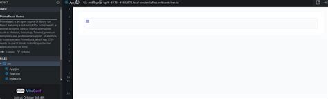 reactjs primereact menubar displays mobile version on refresh before