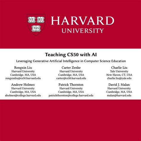 Harvard University S Cs50 Course Introduces Ai Tutor Abhishek Pillai