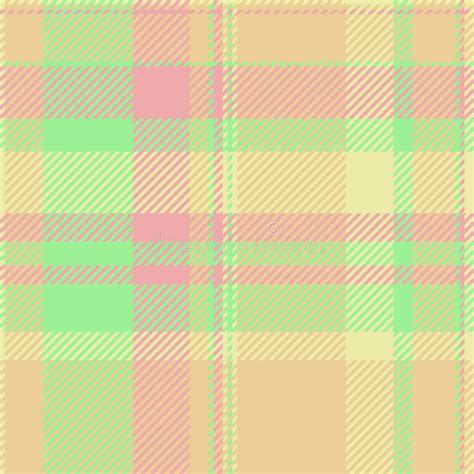 Soft Pastel Plaid Pattern In Light Peach Mint Green And Pale Yellow Ideal For Textile Designs