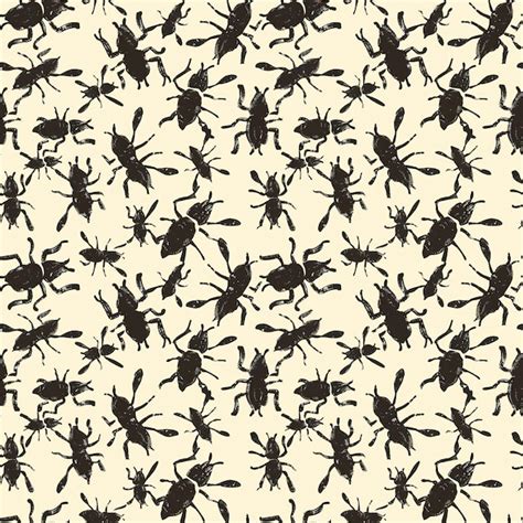 Insect Pattern Illustration Premium Ai Generated Image