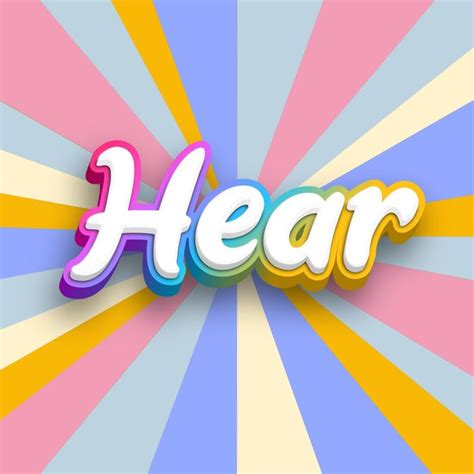 Premium Photo Hear Cute Text Effect Photo Typography With Background