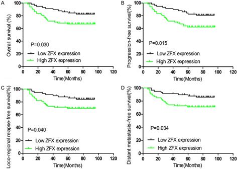 Kaplan Meier Survival Curves For Npc Patients With High And Low
