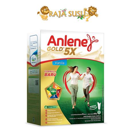 Anlene Gold Plus Vanila Rendah Kolesterol Dus 250 Gr Susu Anlin Susu