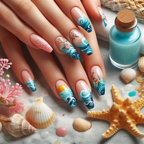 Beach Waves Nail Art Summer Nails Nail Designs