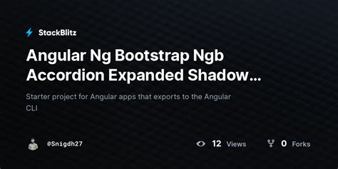 Angular Ng Bootstrap Ngb Accordion Expanded Shadow Problem Forked