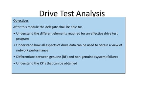 Wcdma Drive Test Analysis
