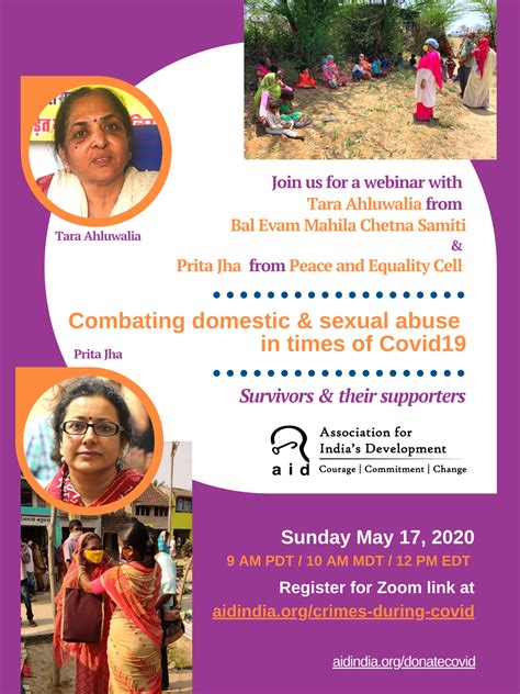 Webinar On Domestic And Sexual Abuse During Covid Times May 17 Aid