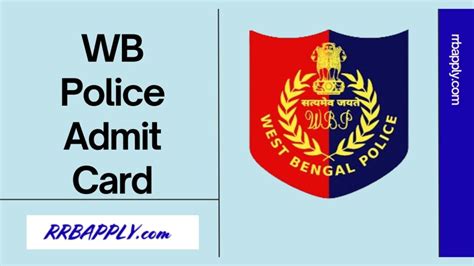 WB Police Admit Card 2025 Soon Constable SI Hall Ticket Direct