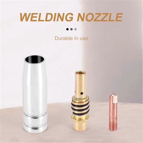 11pcsset Mig Welding Nozzle Welder Torch Nozzles Gold Tip Holder