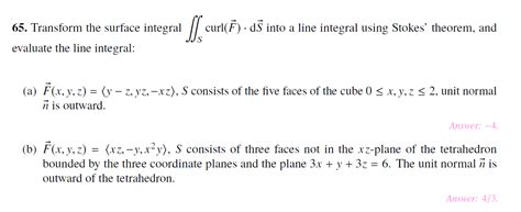 answered 65 transform the surface integral… bartleby
