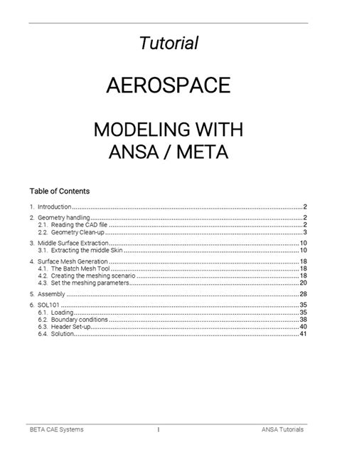 aerospace modeling with ansa meta pdf computer aided design