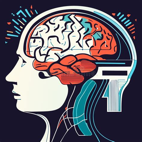 Artificial Intelligence Human Head With Brain Stock Vector Illustration Of Graphic Head