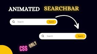 How To Create Animated Search Bar Using Html And Css Website Search Box