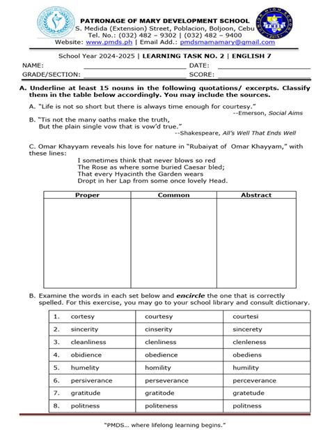 Learning Task 2 English 7 Pdf Humility Linguistics