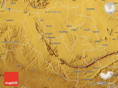 Physical Map Of Rustenburg
