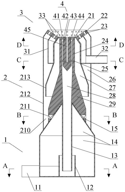 一种气液固三相混合燃料高效燃烧器