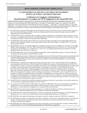 Fillable Online Moving To Work MTW Initial Supplement To PHA Annual