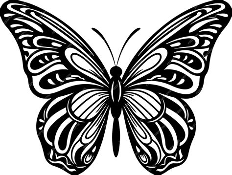 Icône De Silhouettes De Papillon Illustration Vectorielle Papillon Plat