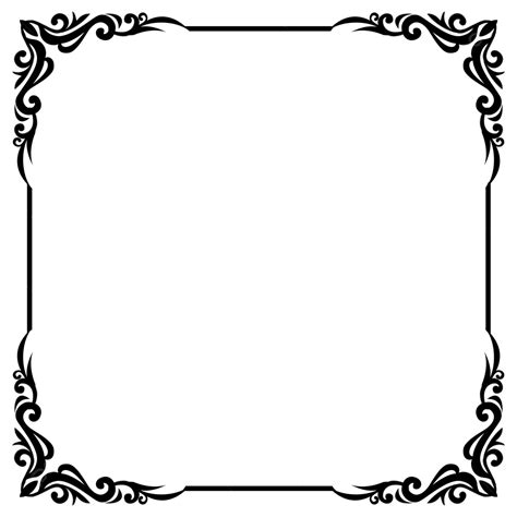 Rectangle Border Black Floral Rectangle Border Borders Floral Border