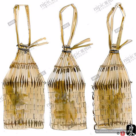 Ai创作图仿竹篾鱼篓造型 桦树皮捞鱼篓 点刺桦树皮篓 竹编茶包装 竹子编织灯笼 竹编类产品包装 竹篾编织灯笼 中国风竹灯笼竹编灯饰 茶包子竹编 竹窠茶叶袋 簸箕笤帚草鞋竹编鱼篓 竹编双肩背篓