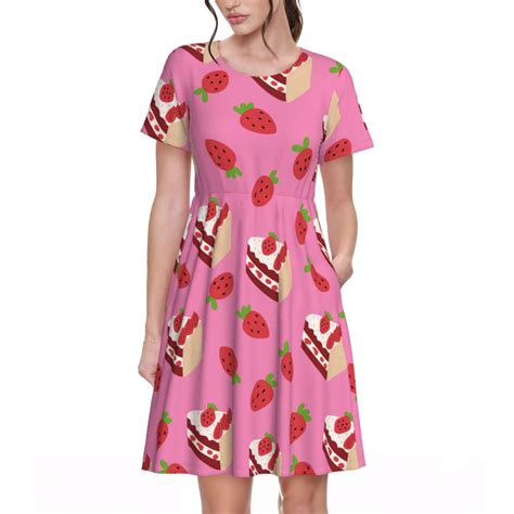 Spring Summer Dresses For Women 2025 Cute Cake Strawberry Wedding
