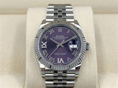 Rolex 勞力士 Datejust 36 蠔式日誌型 126234 126234vi 紫鑽 不鏽鋼 Dj36 經典三角坑紋錶圈 2023年