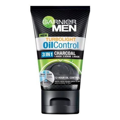 Jual Garnier Men Turbolight Oil Control 3in1 Charcoal Facial Foam 100ml
