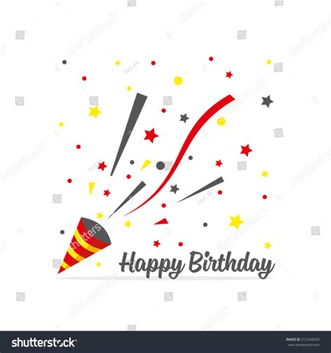 Vektor Stok Exploding Party Popper Confetti Streamer Vector Tanpa Royalti 512594020 Shutterstock