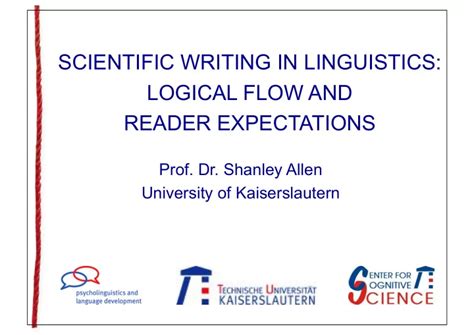 [ppt] Scientific Writing In Linguistics Logical Flow And Reader Powerpoint Presentation 705938