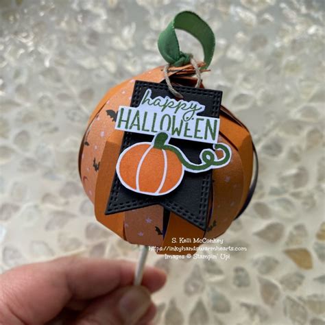 How To Make My Pumpkin Strip Lollipop Treat Inky Hands Warm Hearts
