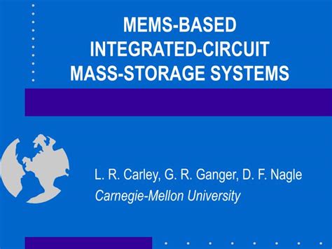 Ppt Mems Based Integrated Circuit Mass Storage Systems Powerpoint