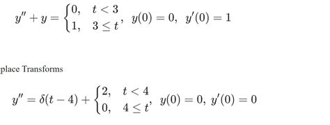 Solved Solve Using Laplace Transform Please Show All Work