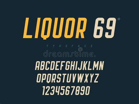 Lettres Et Nombres Majuscules Latins D Alphabet De Vecteur R Tro Fonte